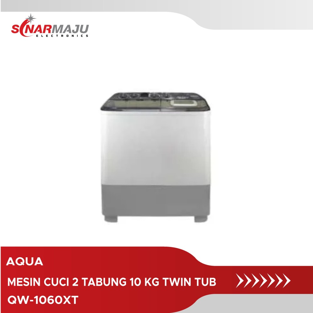 Mesin Cuci 2 Tabung Aqua 10 Kg Twin Tub QW-1060XT